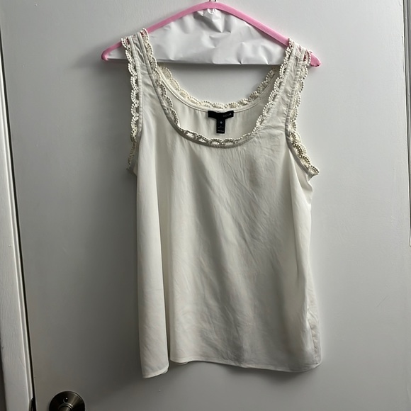 Aqua | Tops | Aqua Tank With Lace Trim | Poshmark